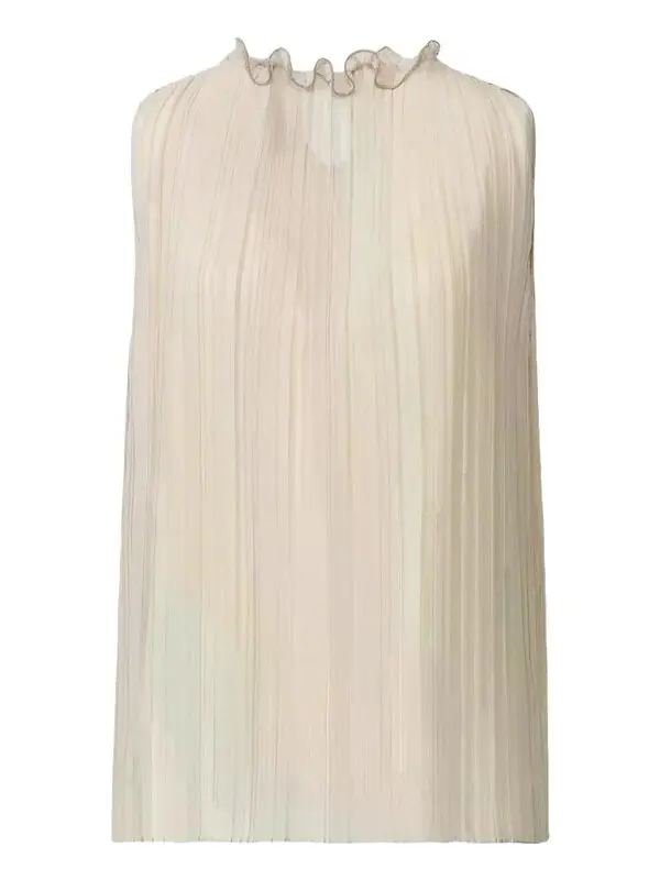 Fabiana Filippi Sleeveless High Neck Top - Neutrals