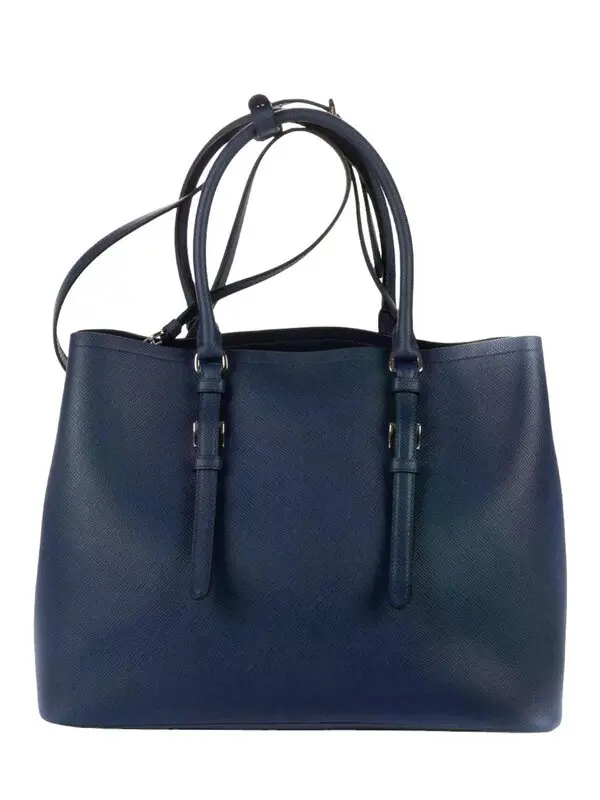 Prada Saffiano Cuir Tote Bag - Blue