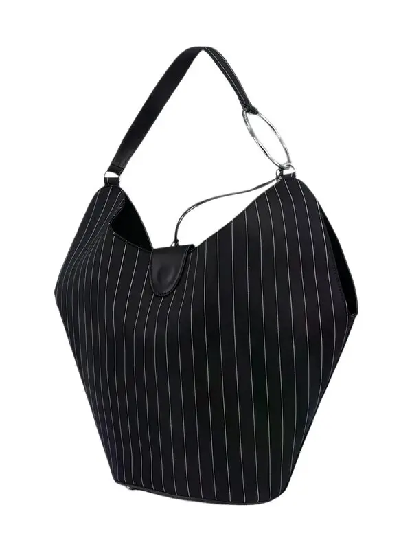 DONDUP Large Pinstripe Tote Bag - Black
