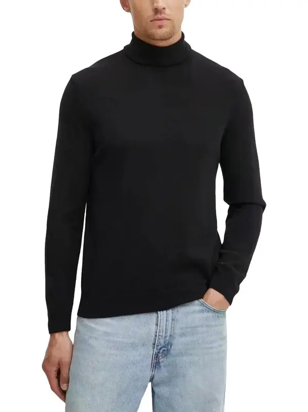 BENETTON Roll Neck Sweater - Black