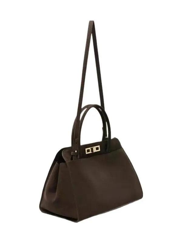 Fabiana Filippi Suede Twist-lock Tote Bag - Brown