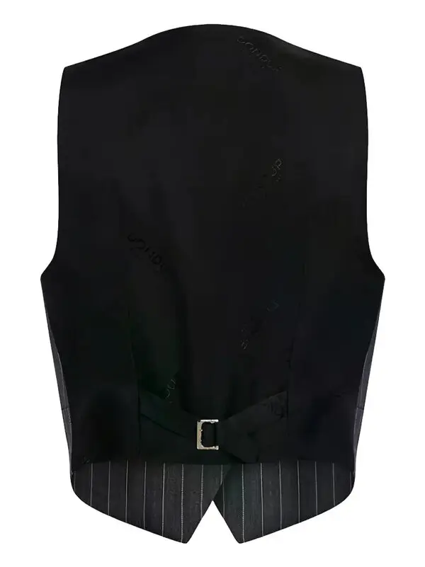 DONDUP Pinstripe V-neck Waistcoat - Grey