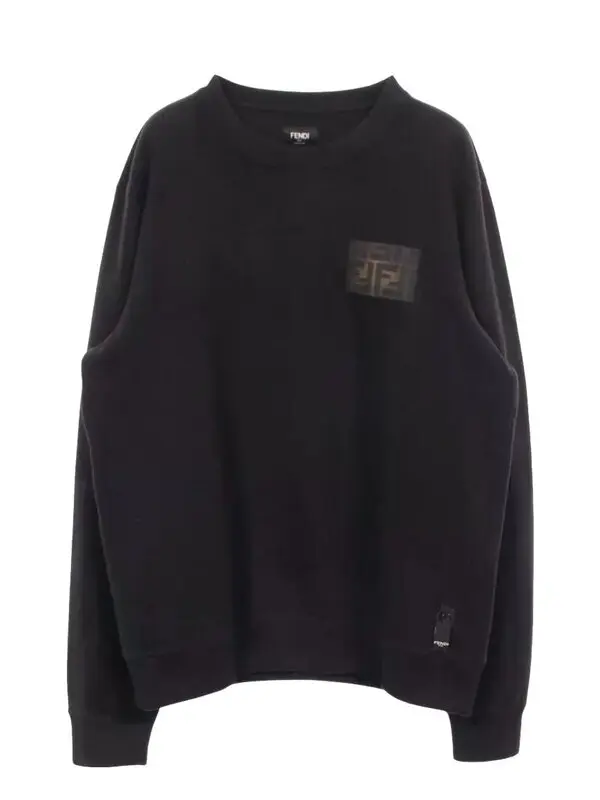 Fendi Zucca Logo Patch Sweatshirt - Black