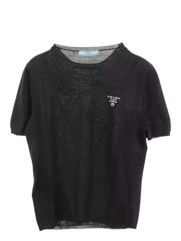 Prada Logo Detail T-shirt - Black