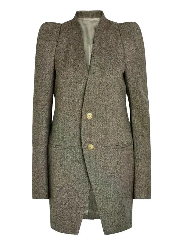 Rick Owens Structured Shoulder Button-up Jacket - Green