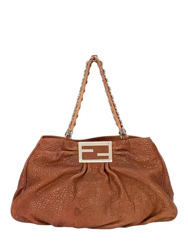 Fendi Mia Logo-plaque Shoulder Bag - Brown