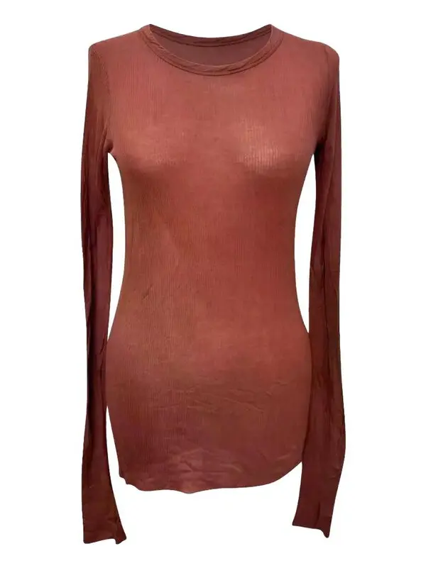 Rick Owens Ribbed Long-sleeve Top - Pink