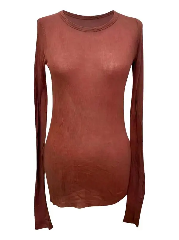 Rick Owens Ribbed Long-sleeve Top - Pink