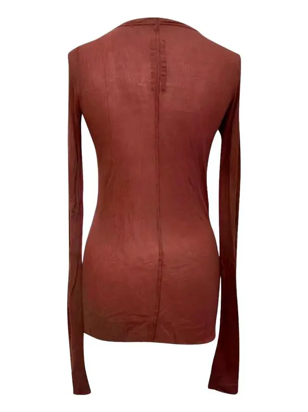 Rick Owens Ribbed Long-sleeve Top - Pink
