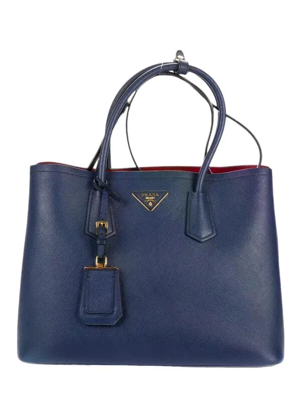 Prada Cuir Double Tote Bag - Blue