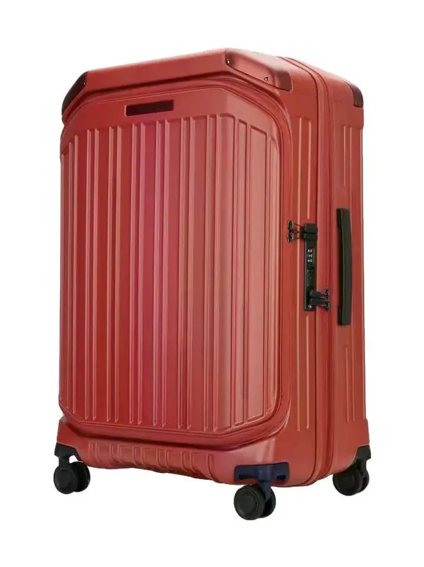 PIQUADRO Ridged Four-wheel Suitcase - Red