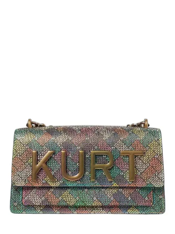 Kurt Geiger Logo-lettering Canvas Shoulder Bag - Black