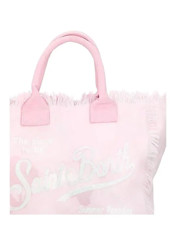 MC2 SAINT BARTH Tote Bag With Fringed Trim - Pink