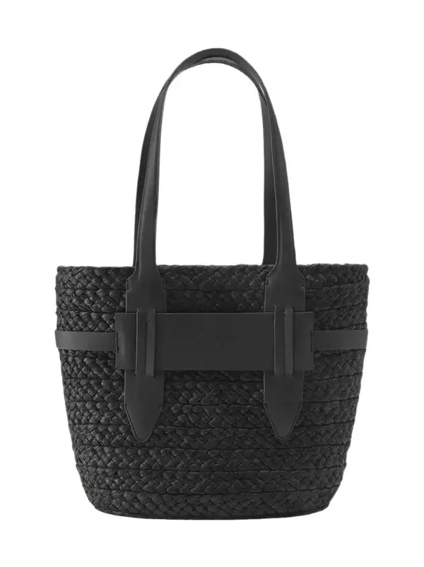 Helen Kaminski Woven Raffia Tote Bag - Black