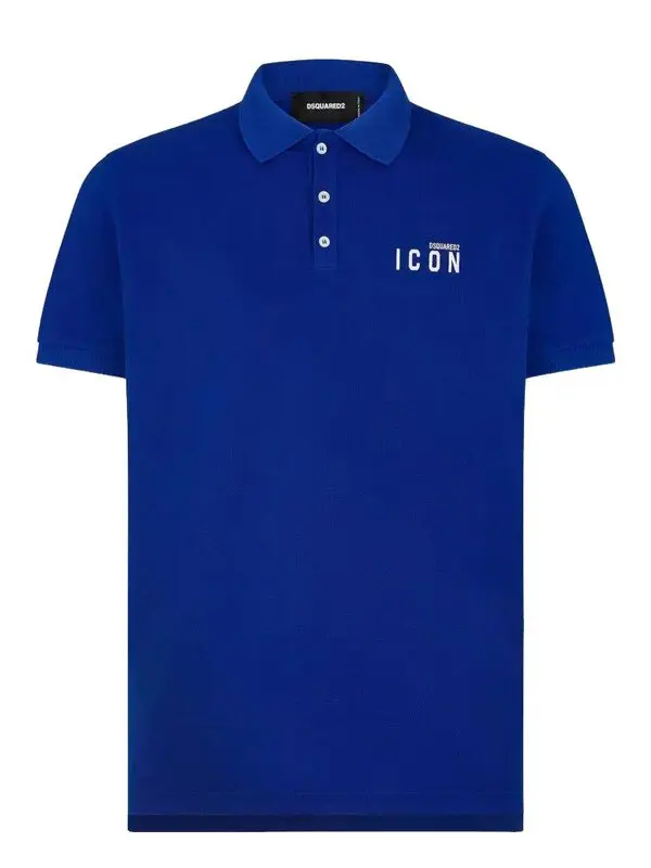 Dsquared2 Icon Logo-print Polo Shirt - Blue