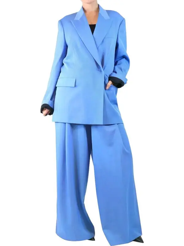 Dries Van Noten Wide-leg Two-piece Suit Set - Blue