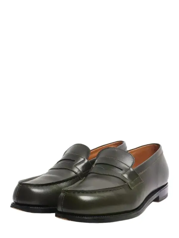 J.M. WESTON 180 Leather Loafers - Green