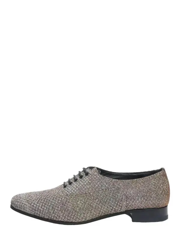 Saint Laurent Glittery Lace-up Shoes - Gold