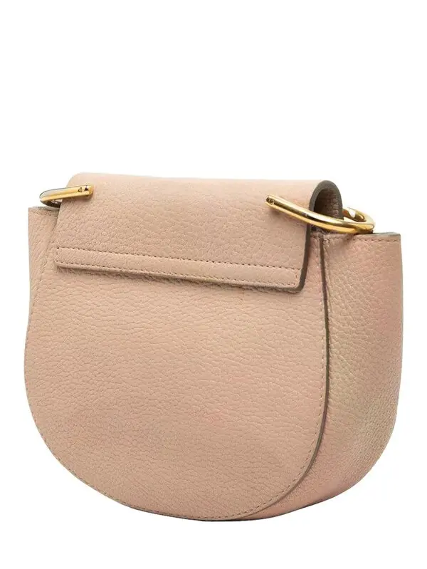 Chloé Mini Grained Lambskin Drew Crossbody Bag - Brown