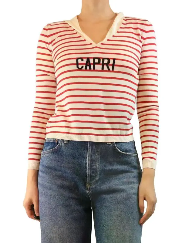 Dior Fine-knit Striped Sweater - Neutrals