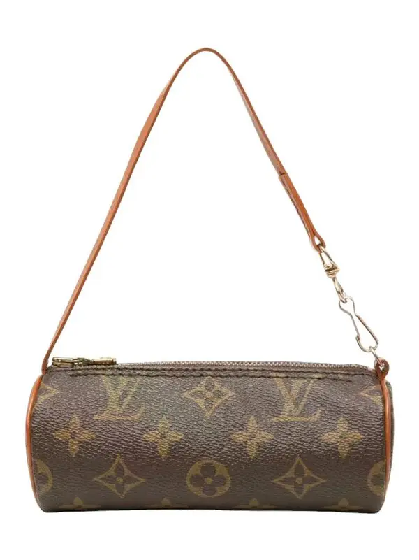 LOUIS VUITTON Monogram Papillon Pochette Handbag - Brown