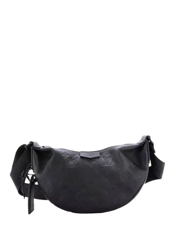 LOUIS VUITTON Hamac Pm Hobo Bag In Monogram Shadow Leather - Black