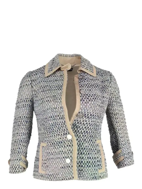 Dolce & Gabbana Metallic Tweed Jacket - Blue