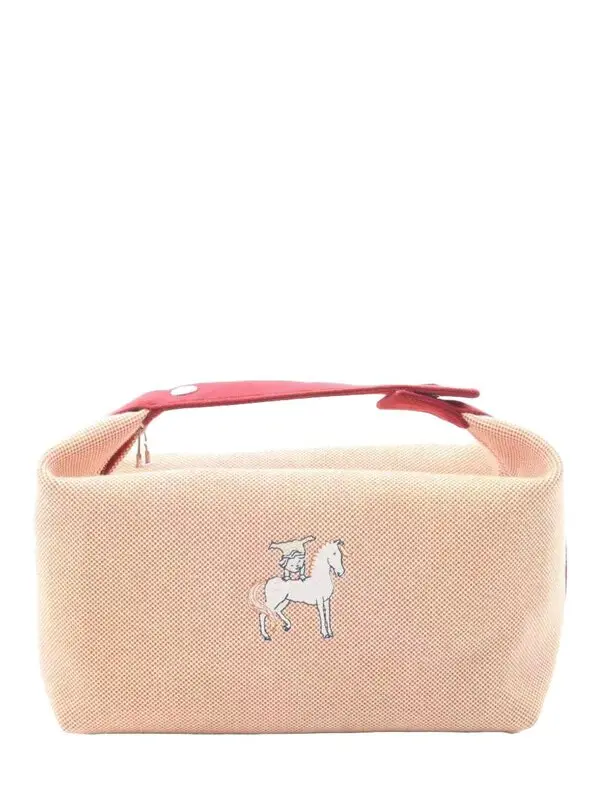 Hermès Toile Bride A Brac Cabriole Case Vanity Bag - Orange