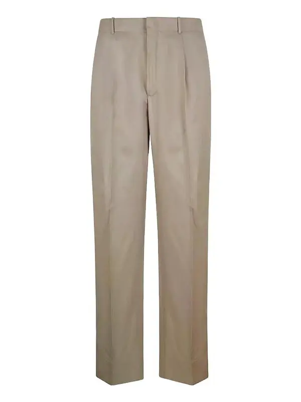 Incotex Pleated Waistband Straight-leg Trousers - Neutrals