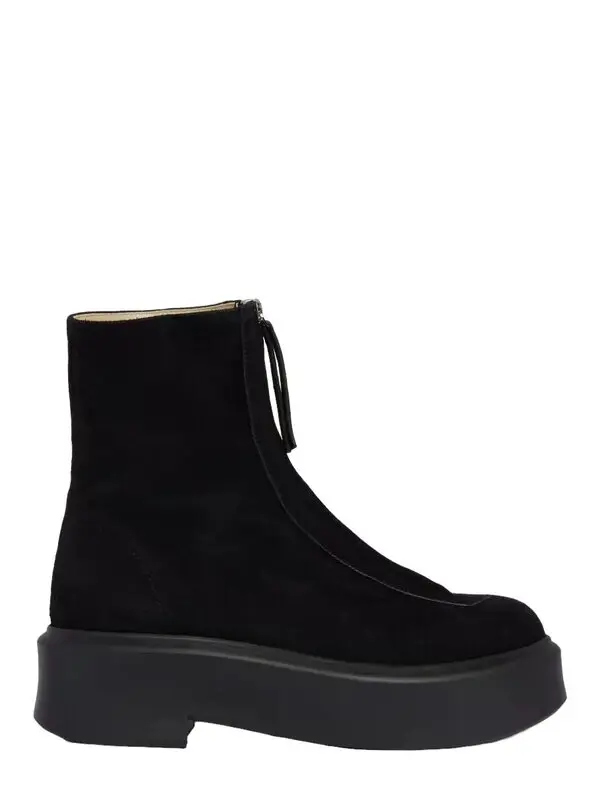THE ROW Zipped Boots - Black