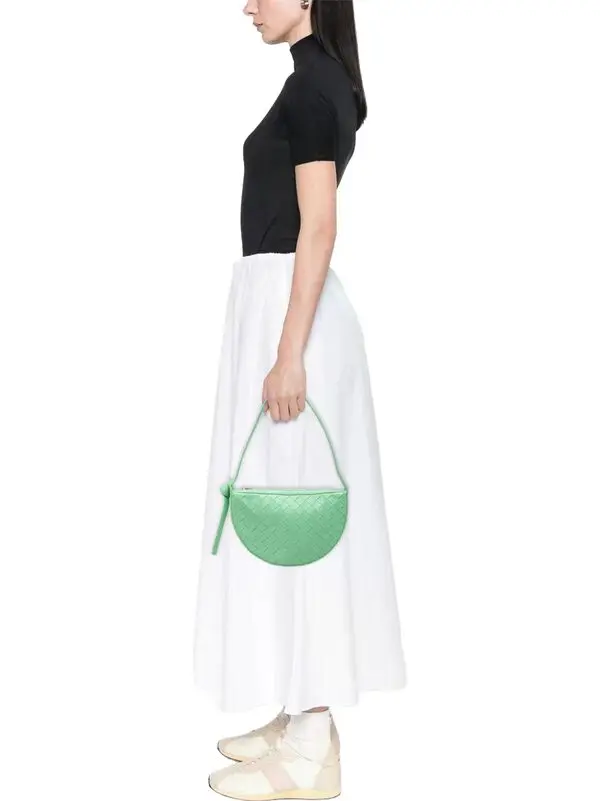 Bottega Veneta Mini Leather Hobo Shoulder Bag - Green