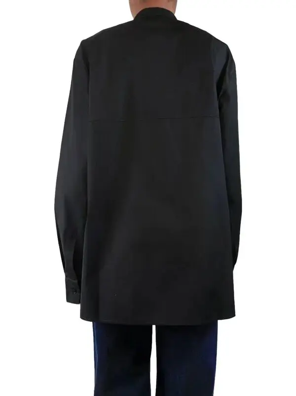 ISSUE TWELVE Band Collar Shirt - Black