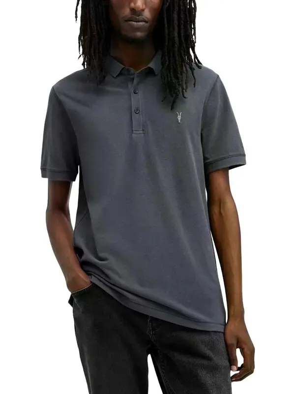 ALLSAINTS Reform Logo-embroidered Piqué Polo Shirt - Grey