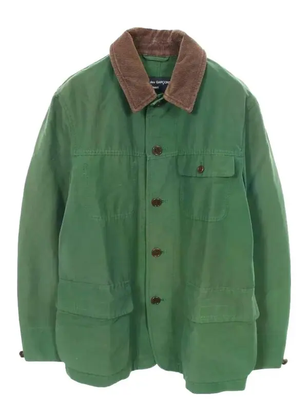 Comme Des Garçons Corduroy Collar Jacket - Green