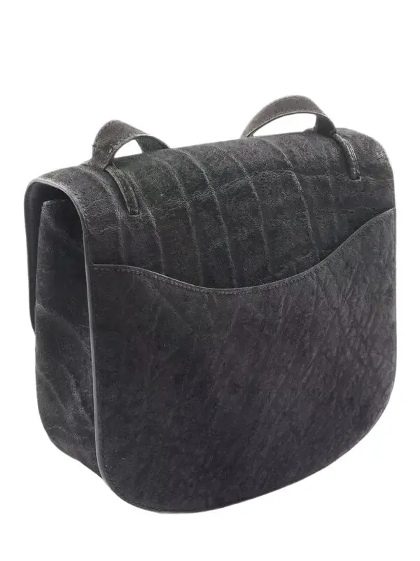 Hermès 1985 Elephant Leather Shoulder Bag - Black