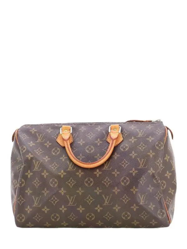 LOUIS VUITTON Speedy Monogram Canvas 35 Satchel - Brown