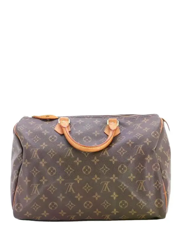 LOUIS VUITTON Speedy Monogram Canvas 35 Satchel - Brown