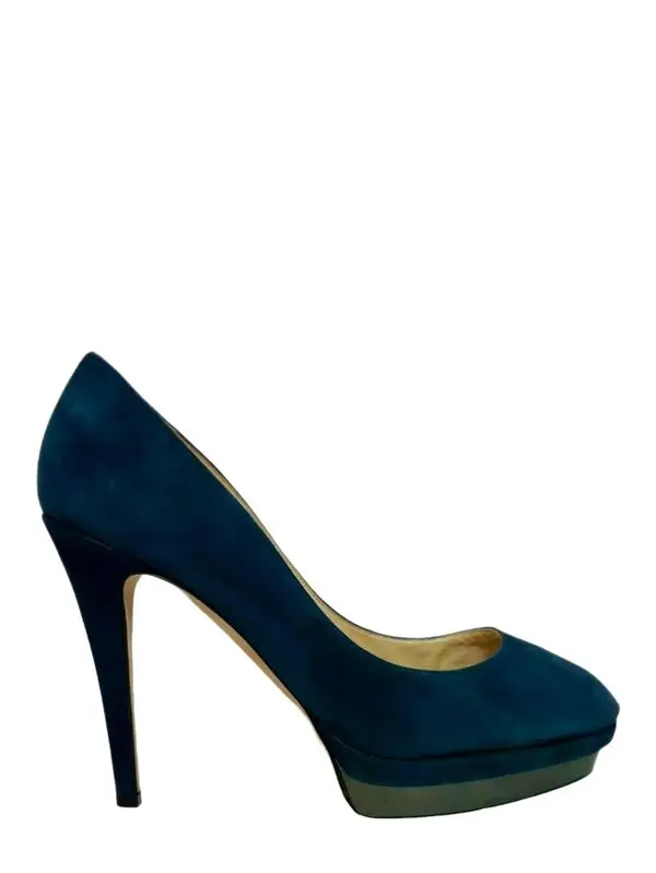 JIMMY CHOO Suede Platform Pumps - Blue