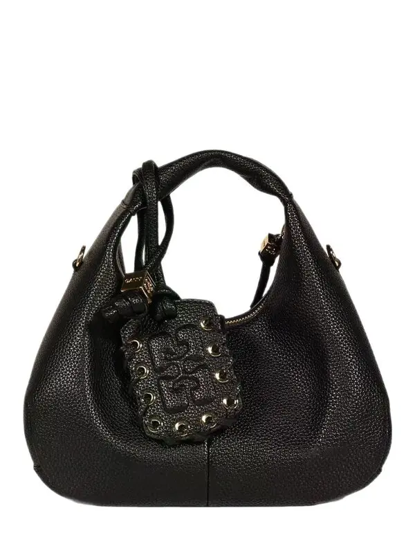 GANNI Hobo Shoulder Bag - Black
