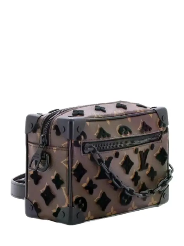 LOUIS VUITTON Soft Trunk Bag Monogram Tuffetage Canvas Mini Crossbody Bag - Black
