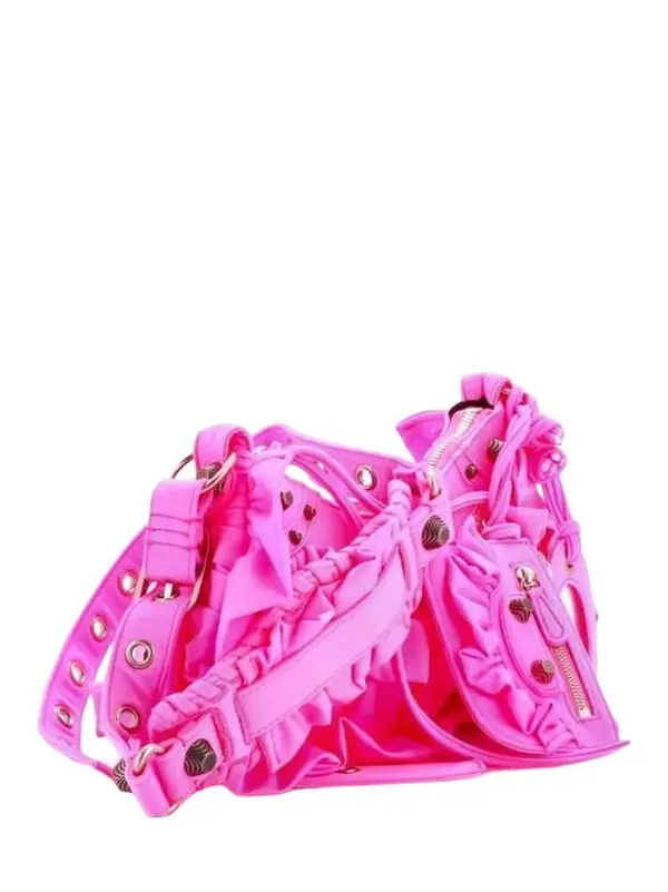 Balenciaga Le Cagole Studded Shoulder Bag - Pink
