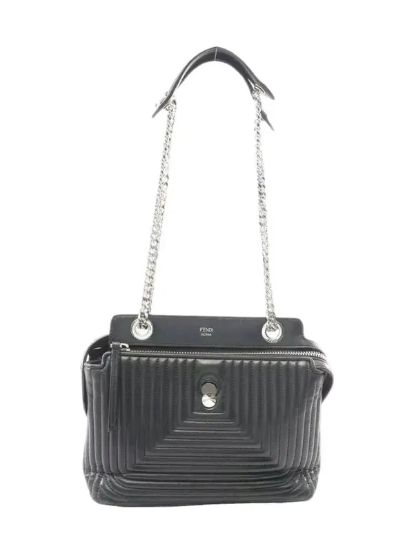 Fendi Dotcom Click Chain Shoulder Bag - Black