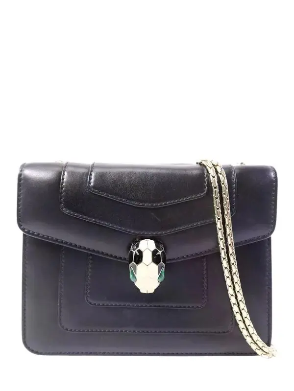 BVLGARI Small Serpenti Forever Chain Shoulder Bag - Black