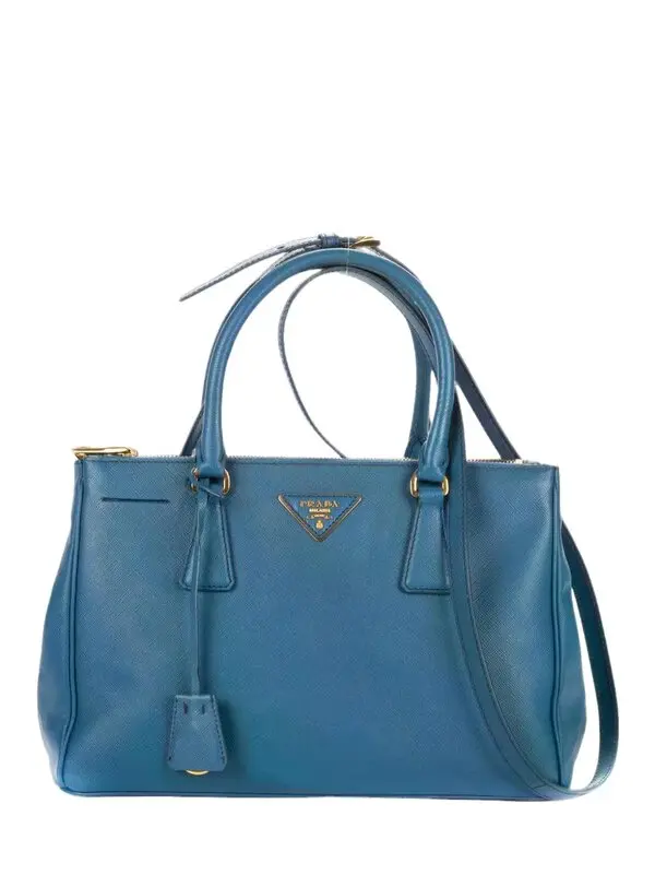 Prada Saffiano Leather Galleria Tote Bag - Blue