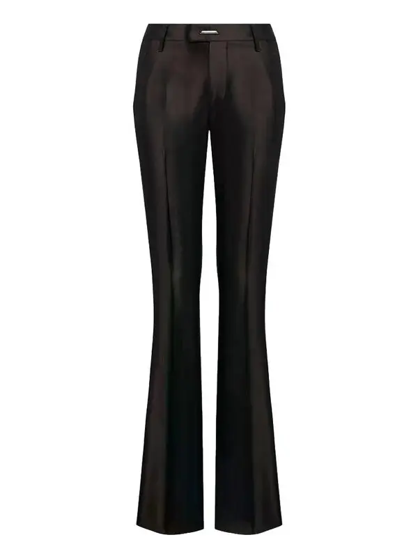 DONDUP Satin-finish Flared Trousers - Black