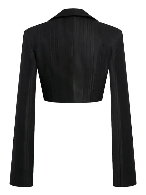 DONDUP Cropped Jacket With Long Sleeves - Black