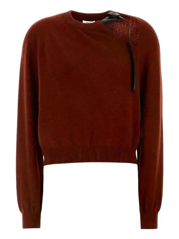FERRAGAMO Cut-out Detail Sweater - Brown