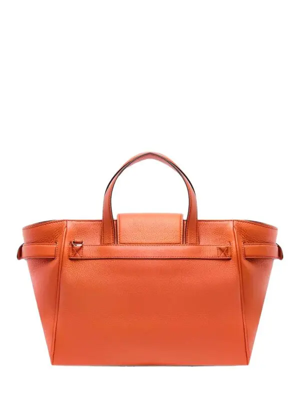 LANCEL Thea Grained Leather Handbag - Orange