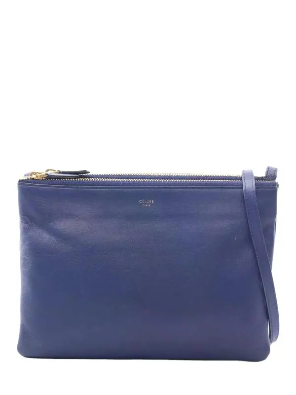 Celine Trio Leather Shoulder Bag - Blue