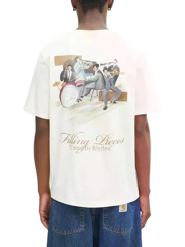 Filling Pieces Graphic-print Logo-print T-shirt - Neutrals